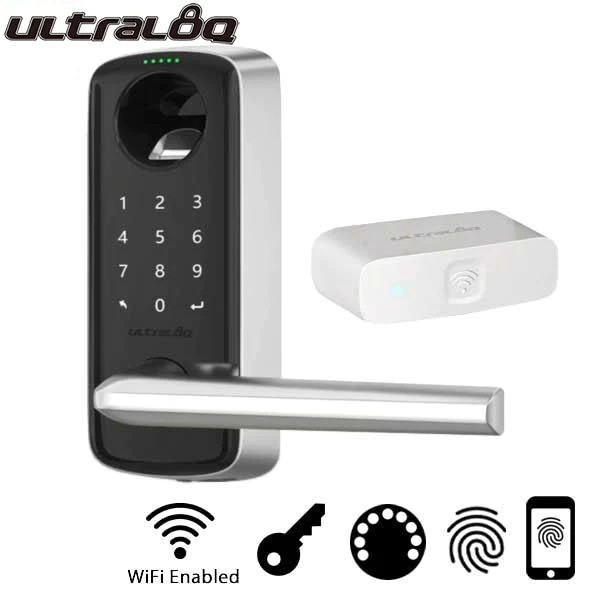 Ultraloq – Electronic Smart Lever Set w/ WiFi Bridge – Finger Print ...
