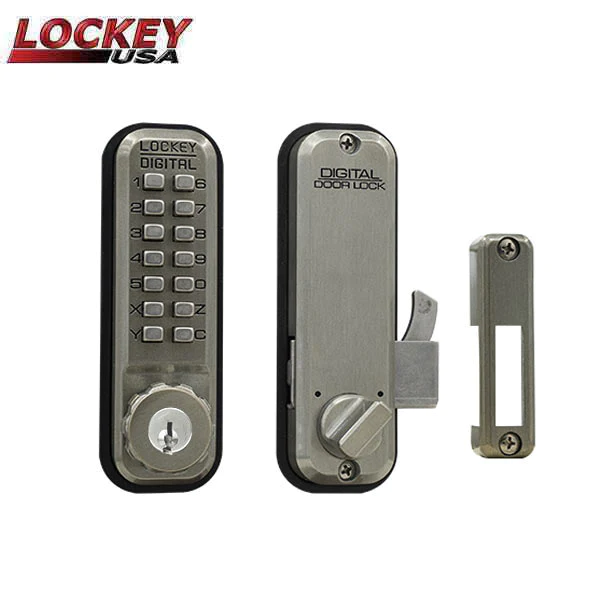 Lockey – 2500-KO – Mechanical Keypad – Keyless Hook Bolt Lock – w/ Key ...