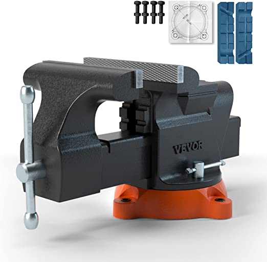 VEVOR Bench Vise, 6-inch Jaw Width 5.9-inch Jaw Opening, 360-Degree ...