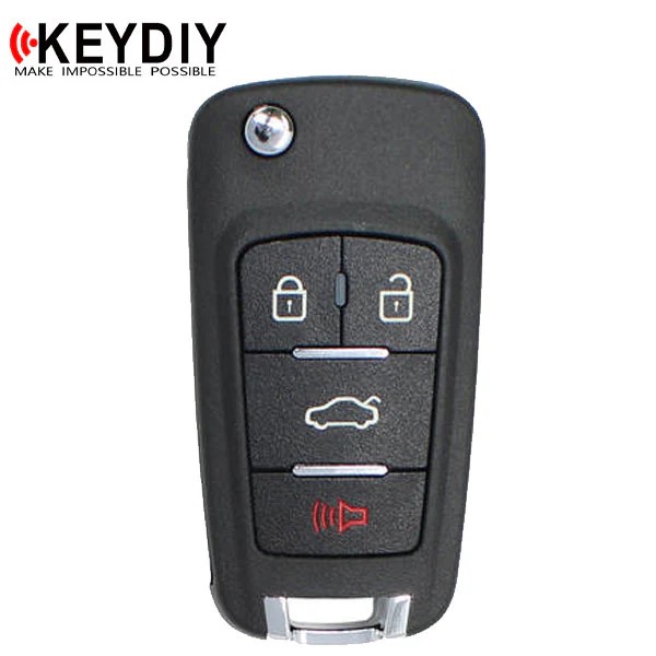 KEYDIY – GM Style – 4-Button Flip Key Blank w/ Integrated Chip (KD-NB18 ...